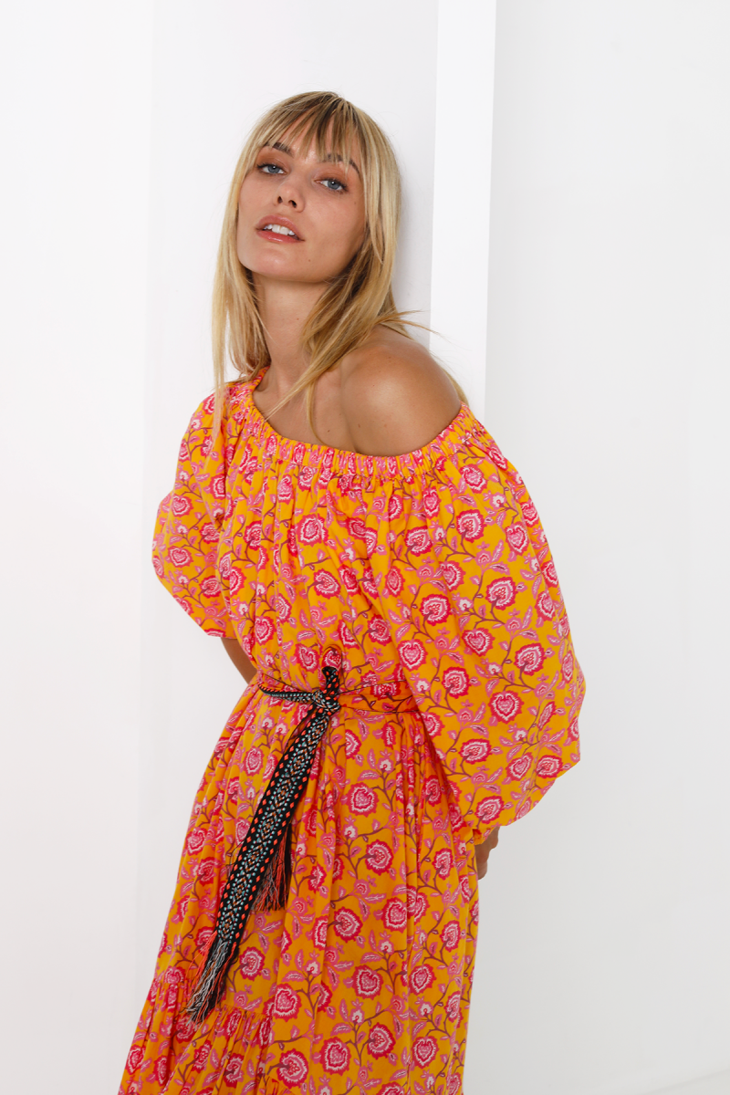 PARTY Robe orange motifs vitaminés - CHARLIE JOE