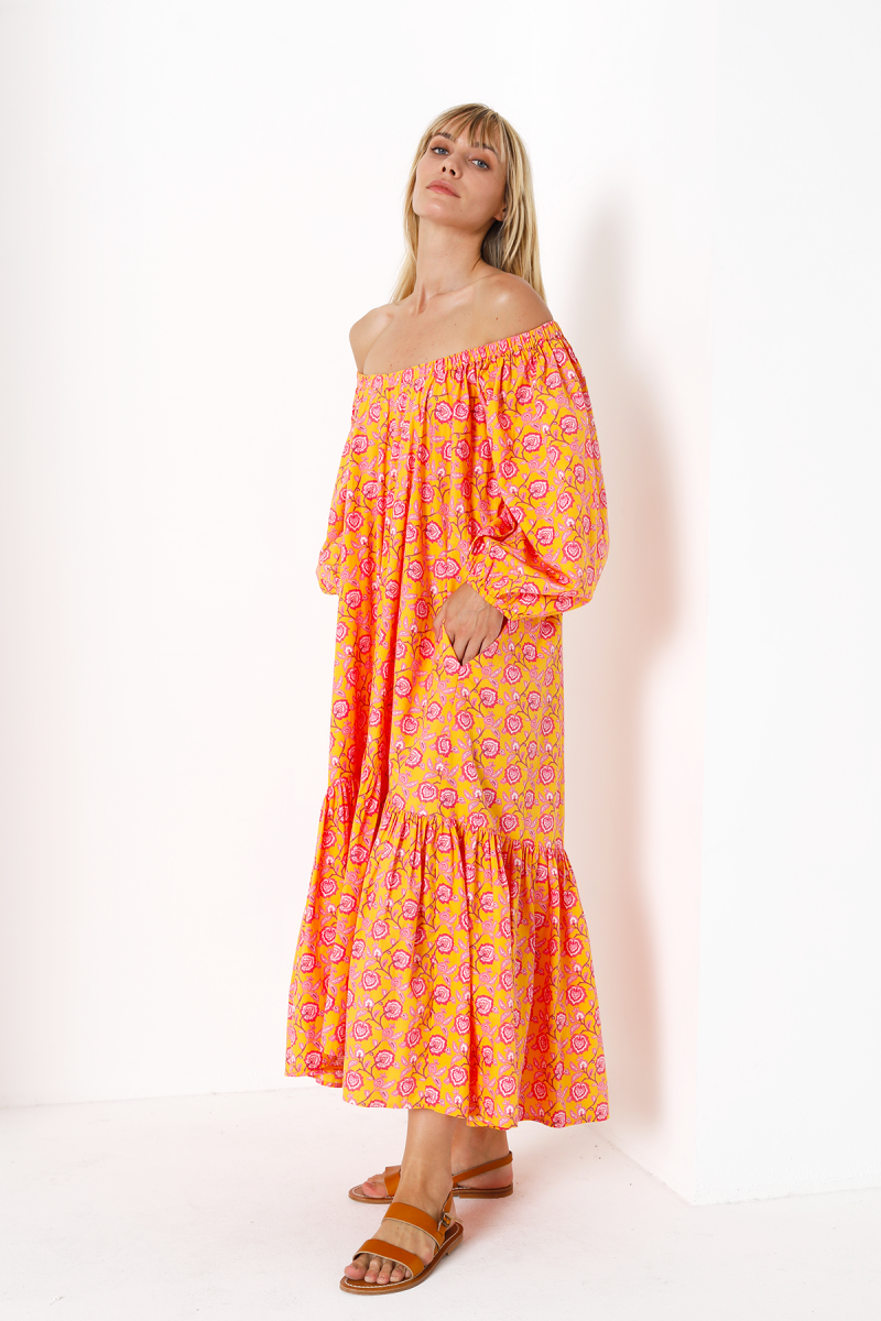 PARTY Robe orange motifs vitaminés - CHARLIE JOE