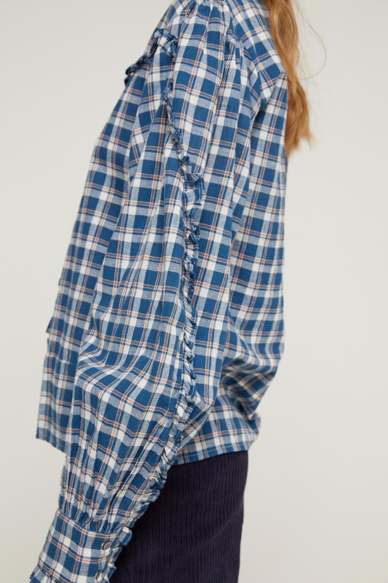 ALLAN Romantic Checked Fabric Shirt for Women - CHARLIE JOE