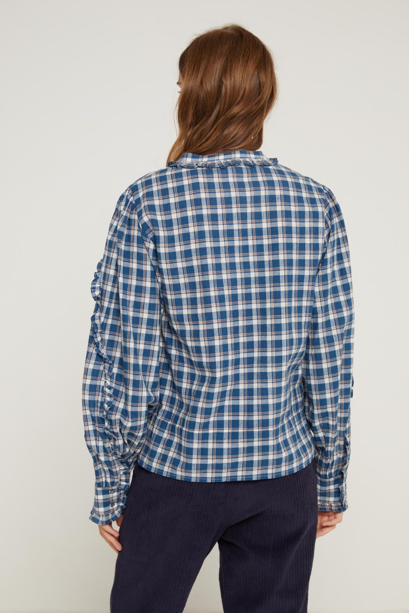 ALLAN Romantic Checked Fabric Shirt for Women - CHARLIE JOE