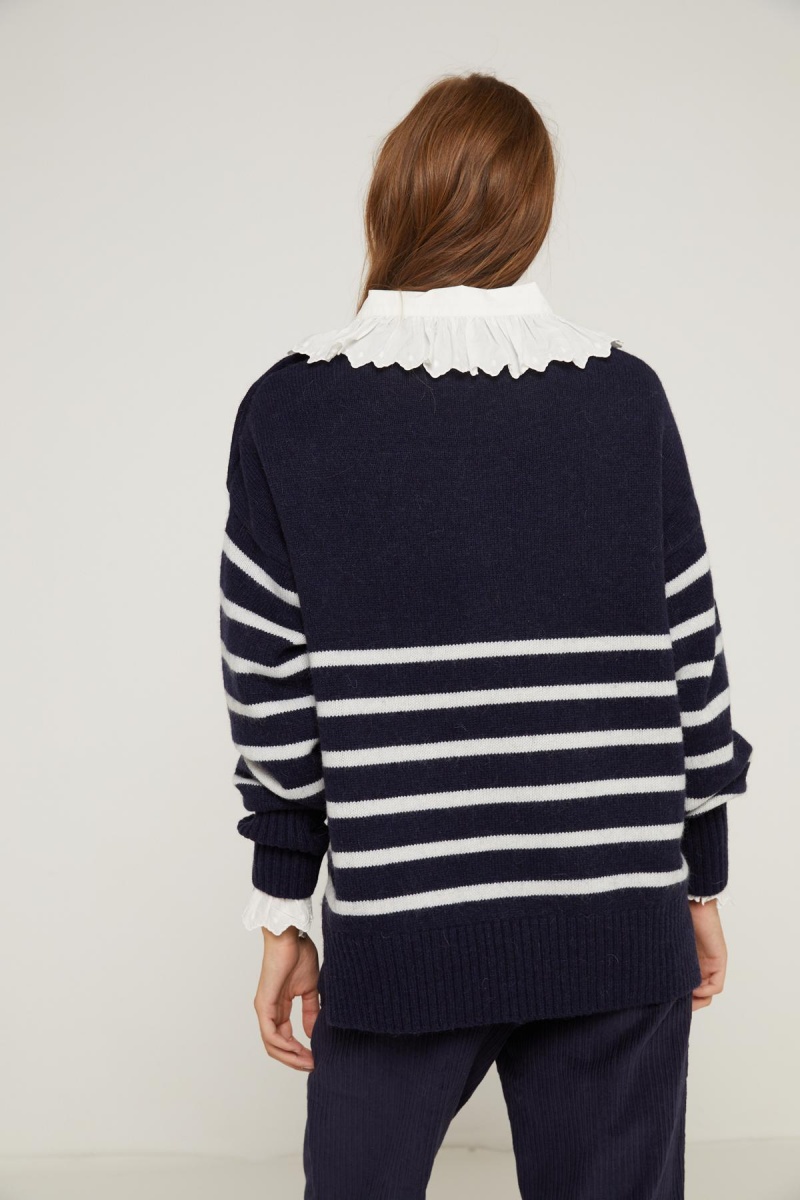 MASSILIA Pull marinière à rayures Femme - CHARLIE JOE