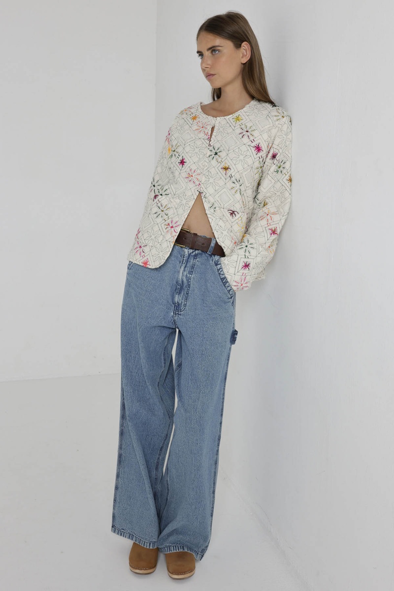 CAMERON women's jacket with flower embroidery - CHARLIE JOE