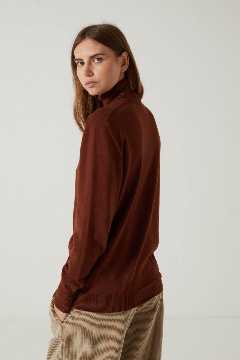 MERCY women's fine wool jumper with high roll neck - CHARLIE JOE